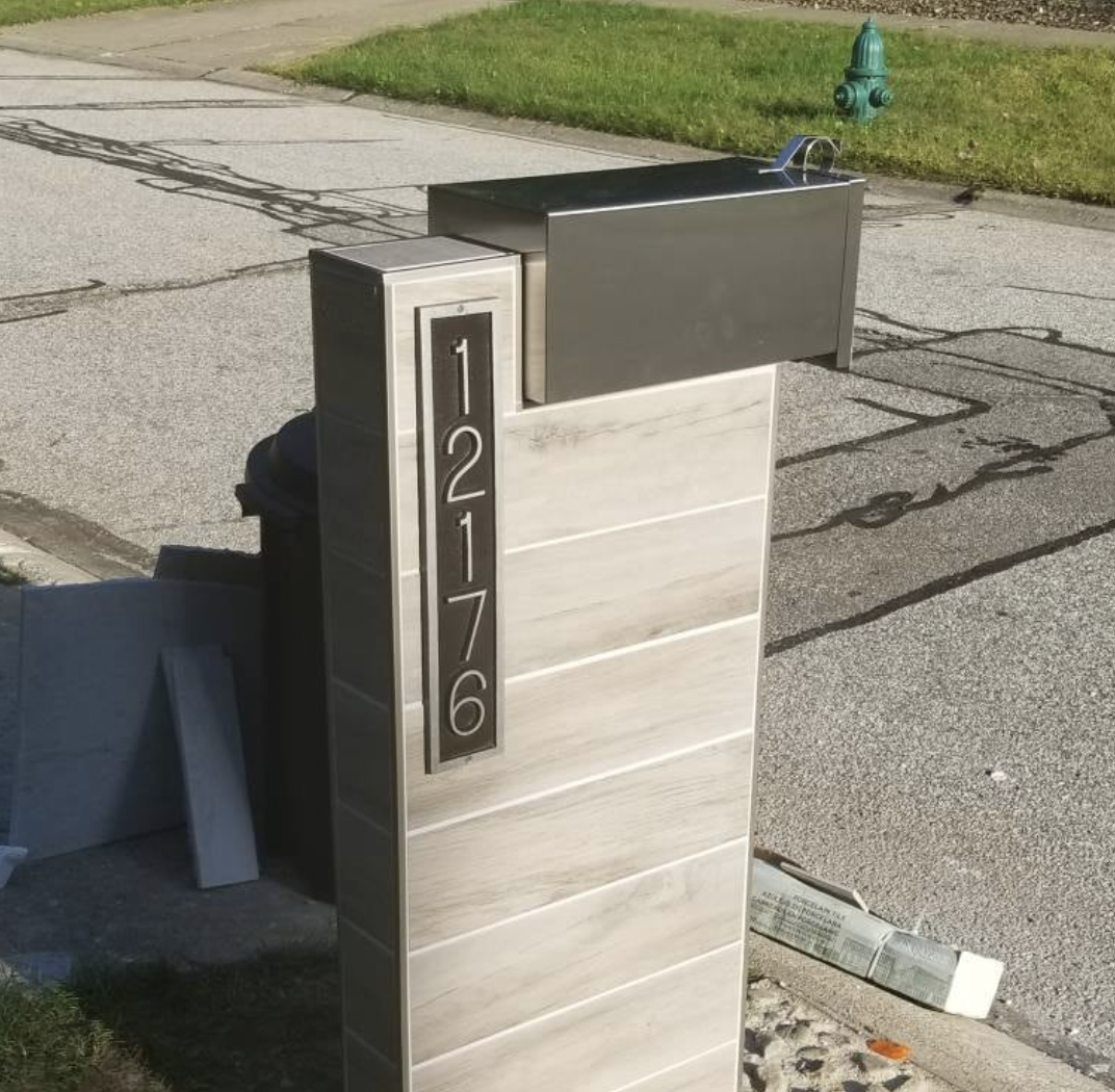 Vertical Five Number Rectangular Address Plaque 4" x 20 1/2" - Custom ...