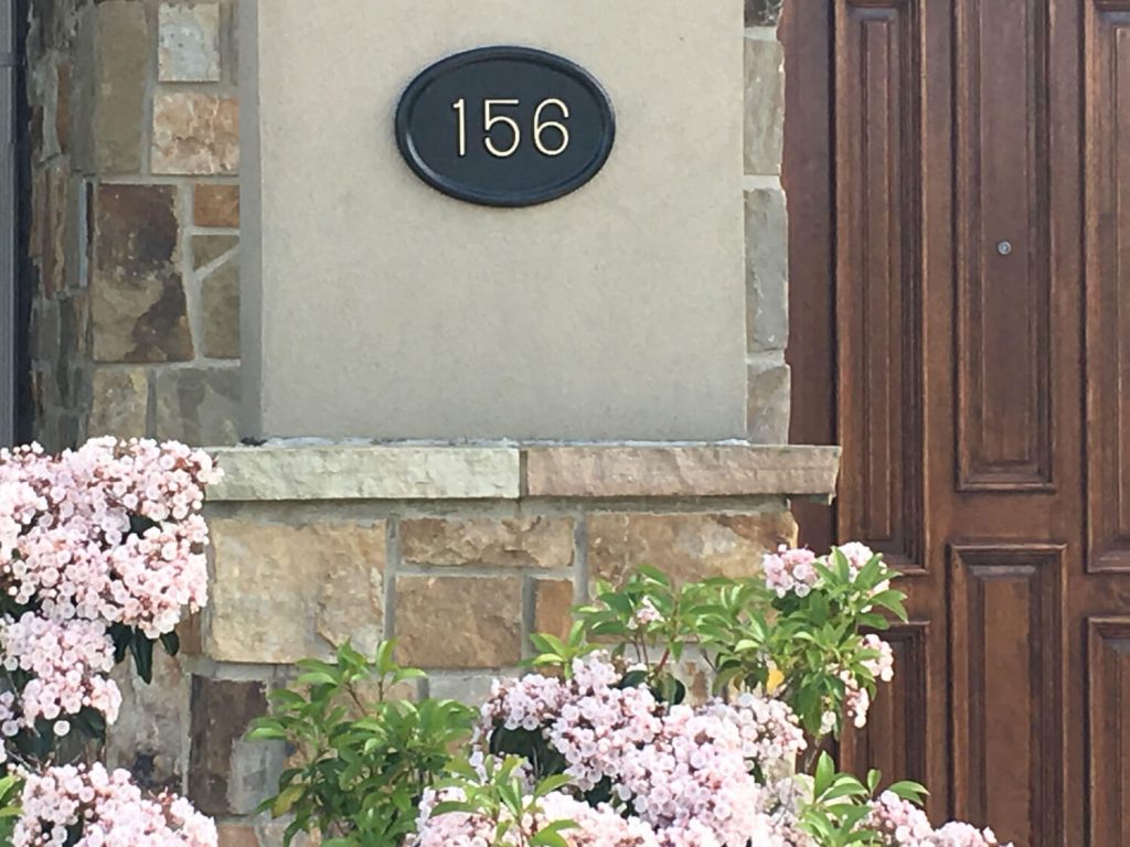 Vertical Brass Round - Custom Address Plaques - KCastings, Inc.