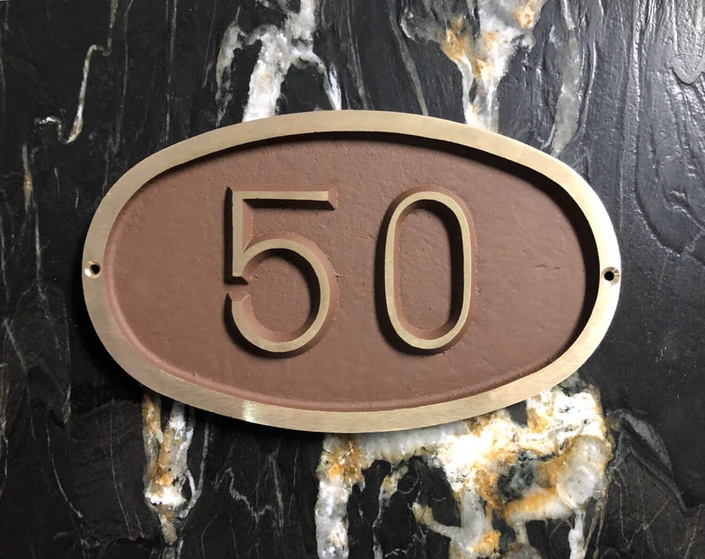 Oval Brass - Custom Address Plaques - KCastings, Inc.
