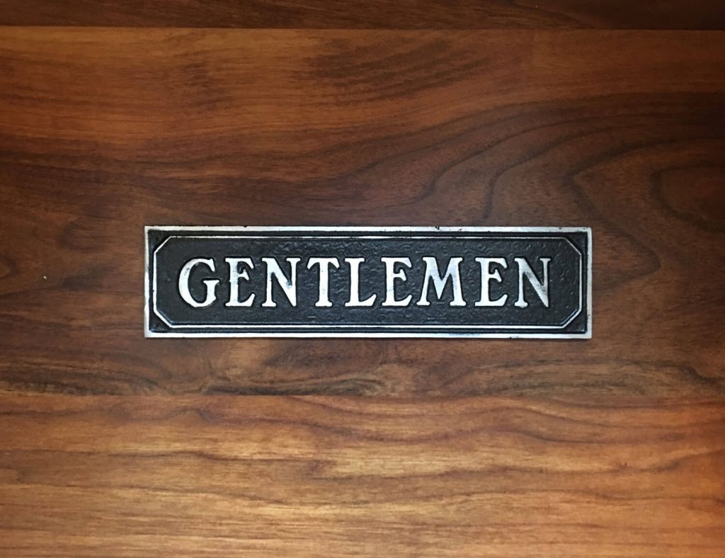 Antiqued Gentlemen Door Sign 2 1/2" X 9 5/8" -Custom Metal Signs ...