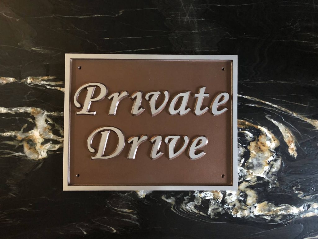 Private Drive Sign 19″ x 15″ | K Castings, Inc
