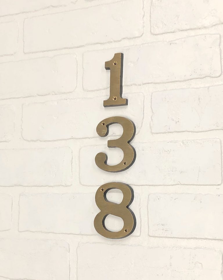 Horizontal Brass House Address Numbers - KCastings, Inc.