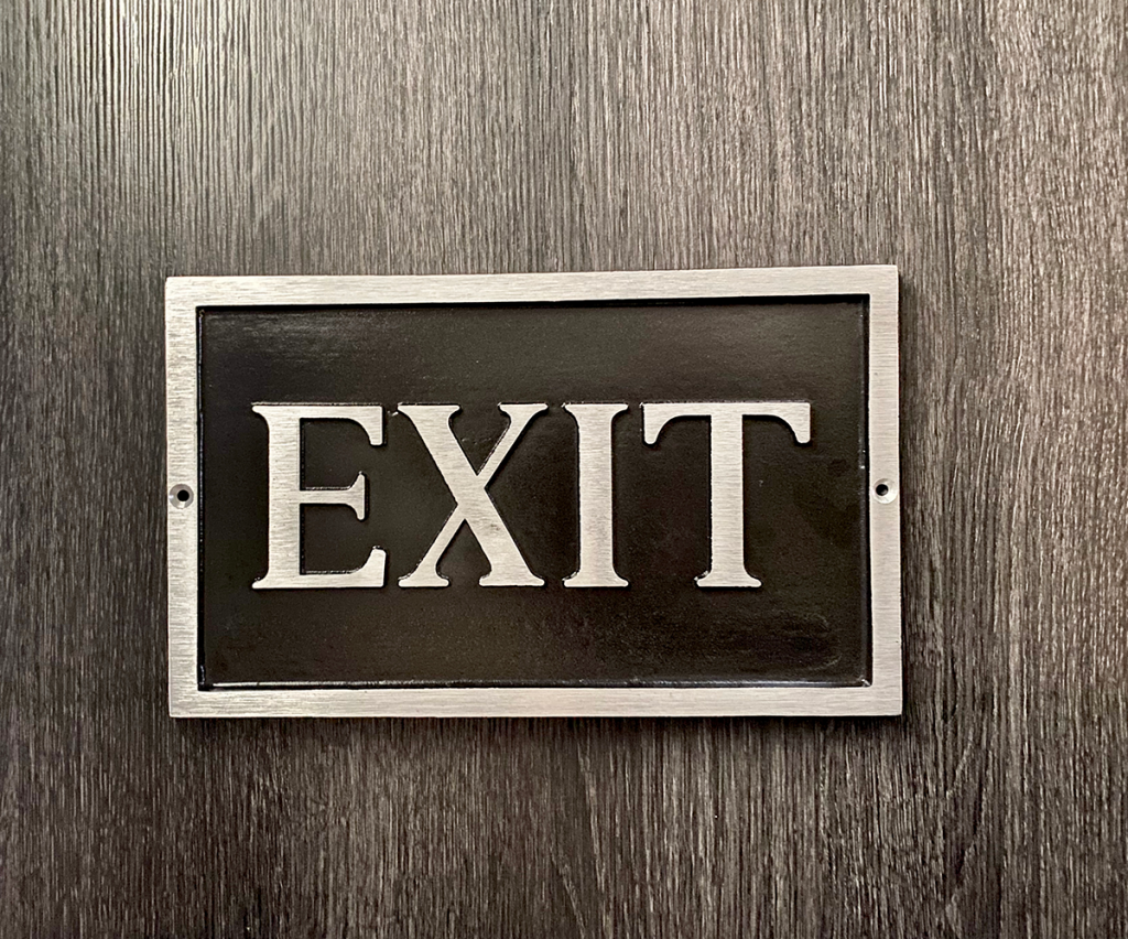 Modern Exit Sign 6" X 4 1/2" - K Castings, Inc